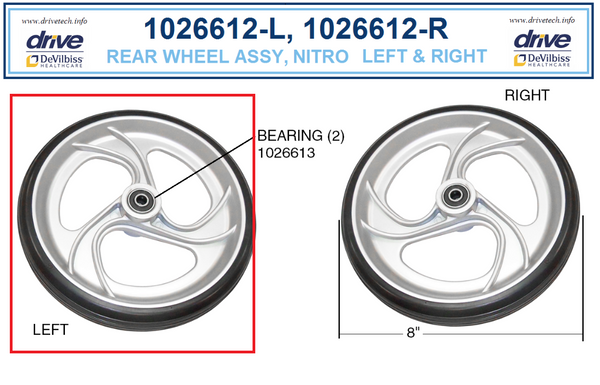 Drive Replacement Parts for RTL10266 - Drive Nitro Rollators – Home ...